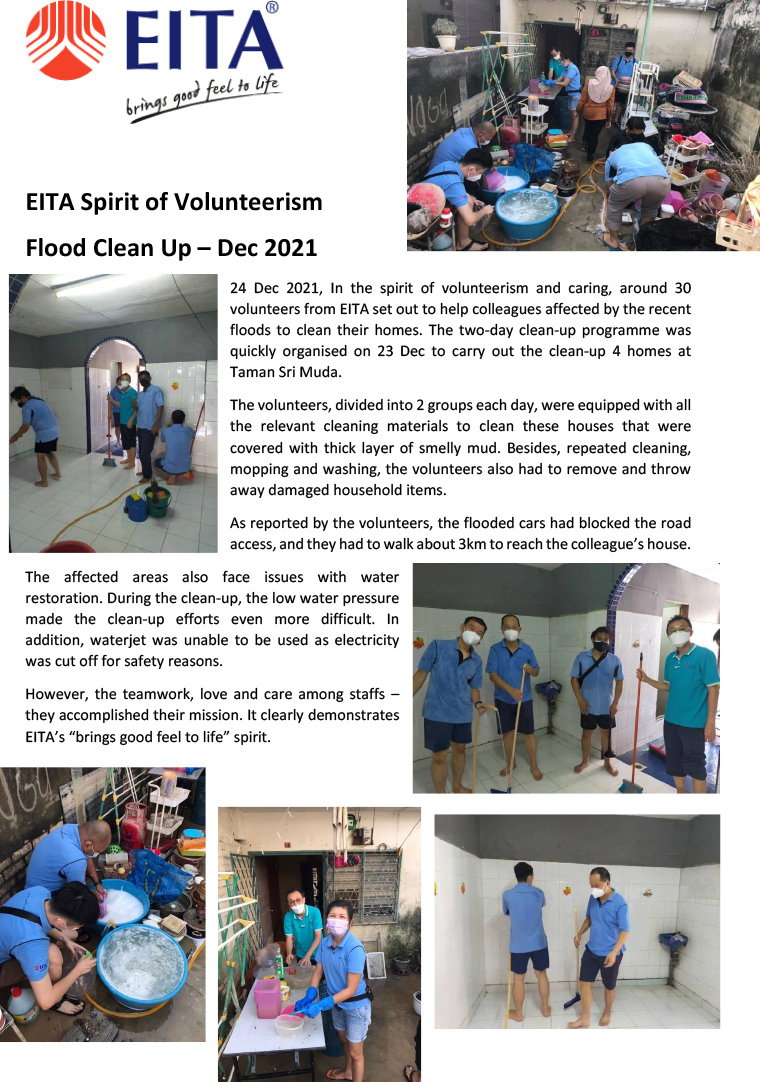 Spirit of Volunteerism – Flood Clean Up – Eita