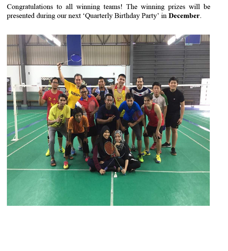 Badminton Tournament 2017 – Eita