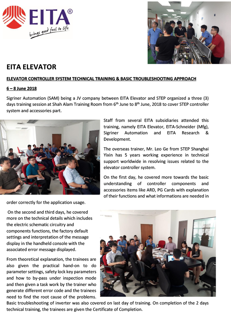 STEP Controller training 2018 – Eita