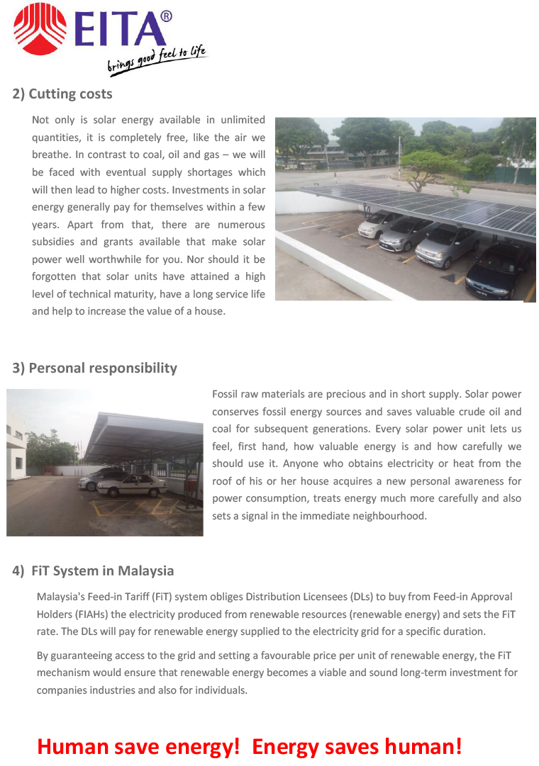 FURUTEC Penang installed Solar Panel – Eita