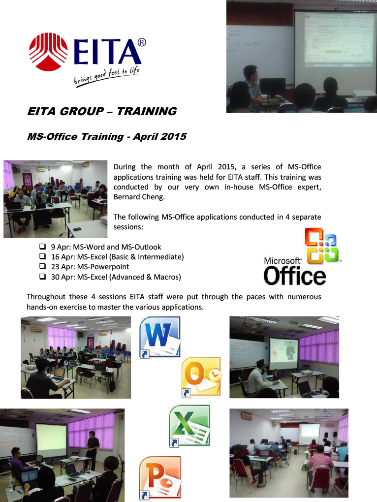 MS-Office applications training was held for EITA staff - Eita